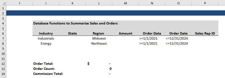Excel Database Functions: Tutorial, Video, and Template