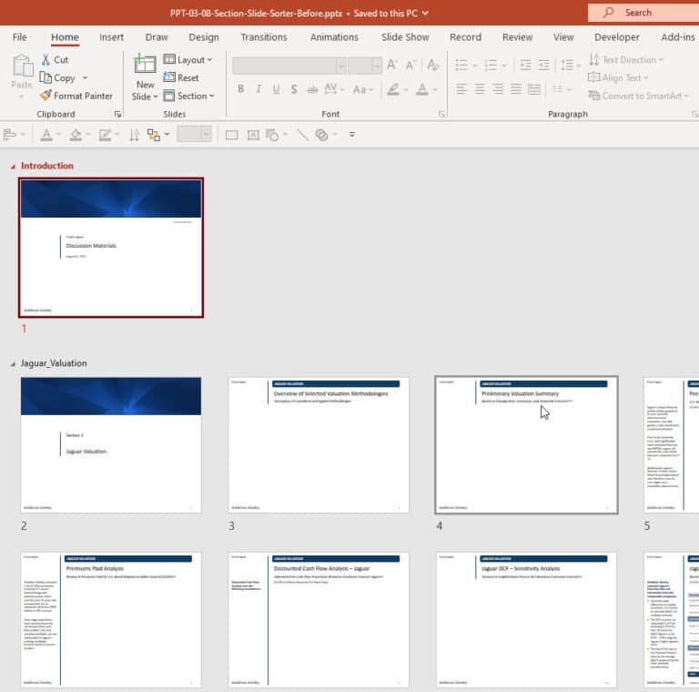 PowerPoint Sections: Full Tutorial, Guide, and Samples