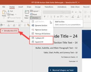PowerPoint Sections: Full Tutorial, Guide, and Samples