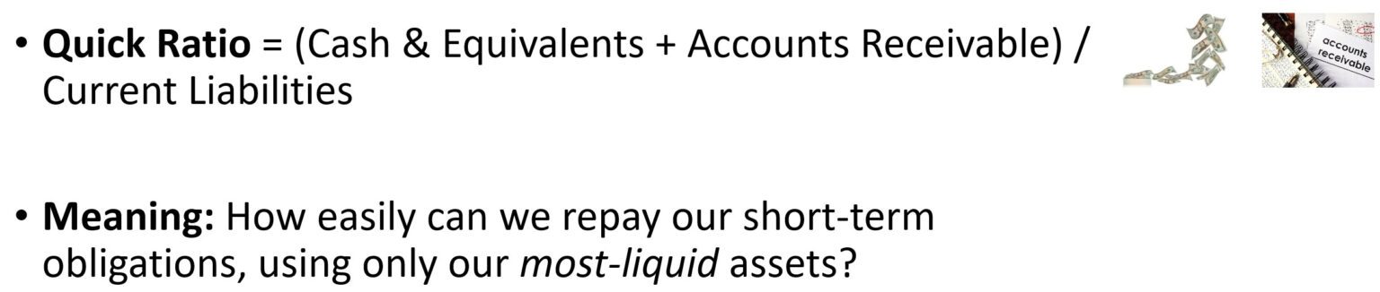 Quick Ratio: Definition, Excel Examples, and Meaning