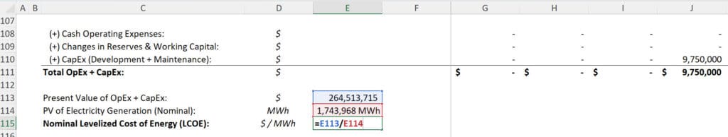 Levelized Cost of Energy (LCOE): Excel Examples